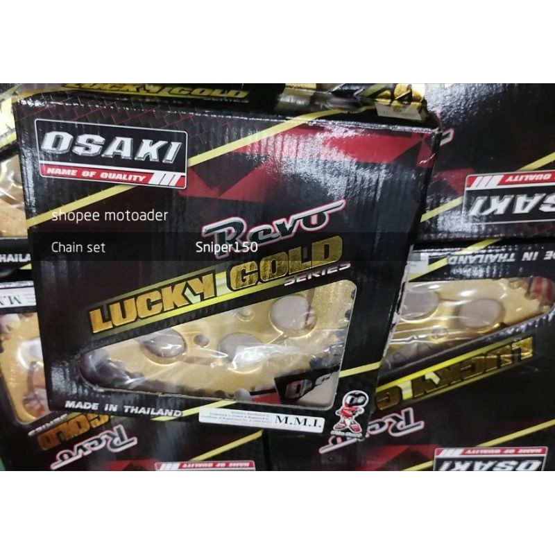 Osaki Chain Set lucky gold Sniper150 | Shopee Philippines