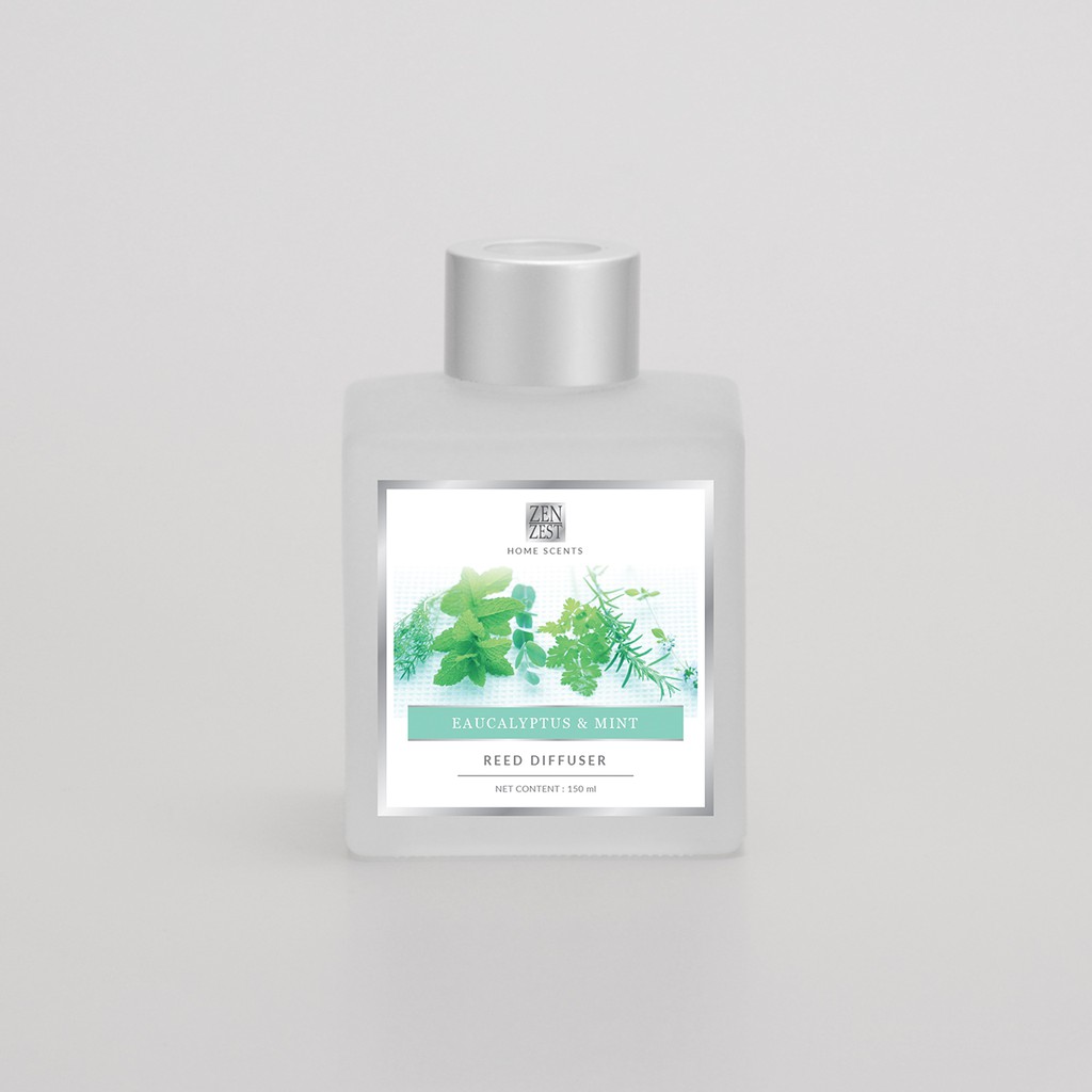Eucalyptus and Mint 150ml Zen Zest Reed Diffuser Set Premium Hotel ...