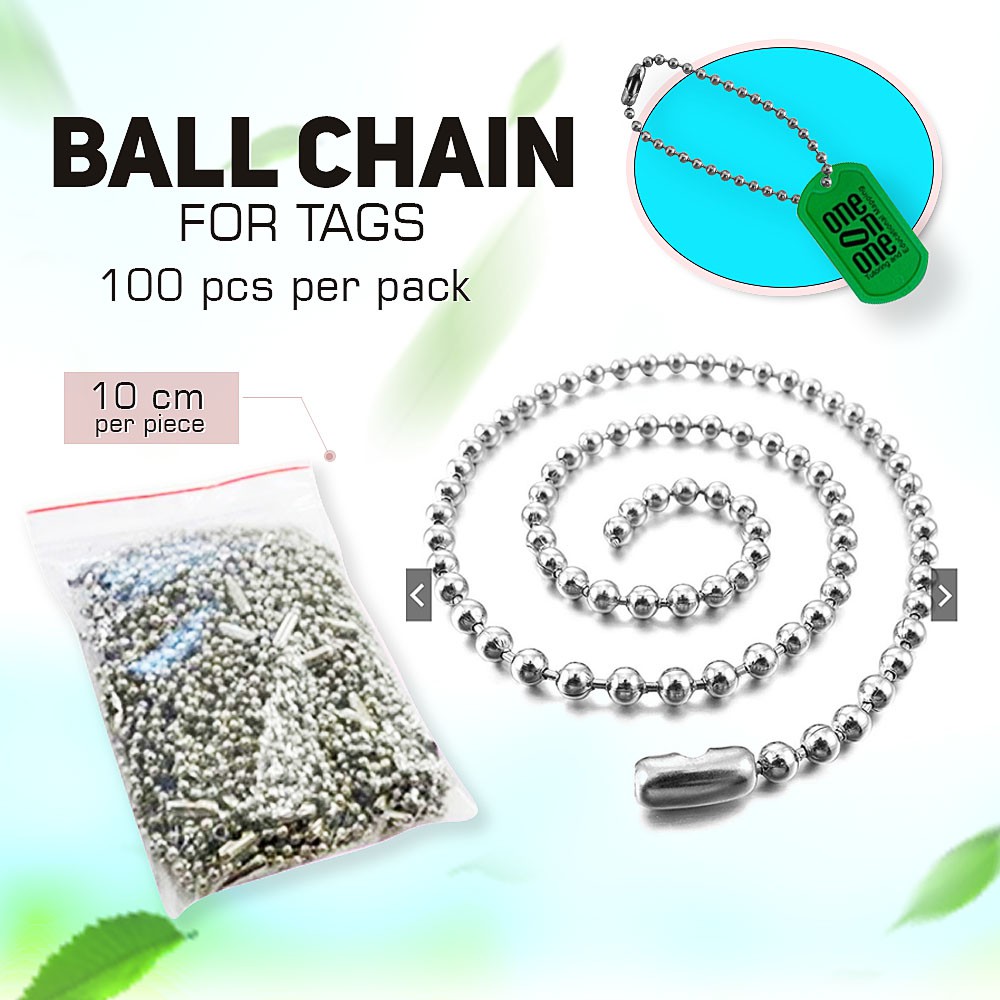Ball Chain 10cm Long for Tags Making (Can be use as keychain holder ...