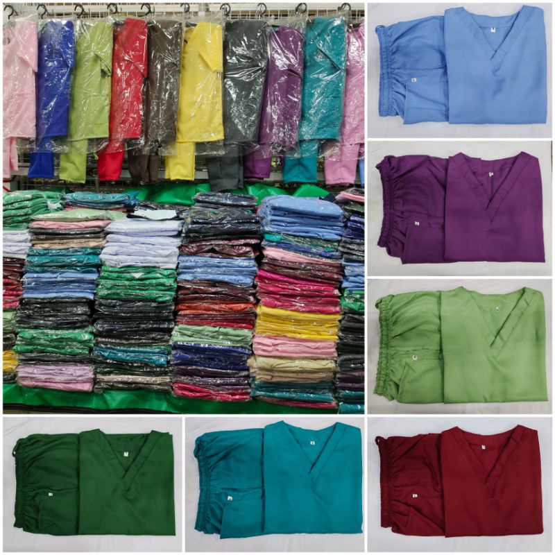 (PITCH TWILL FABRIC) SCRUBSUIT PLAIN | Shopee Philippines