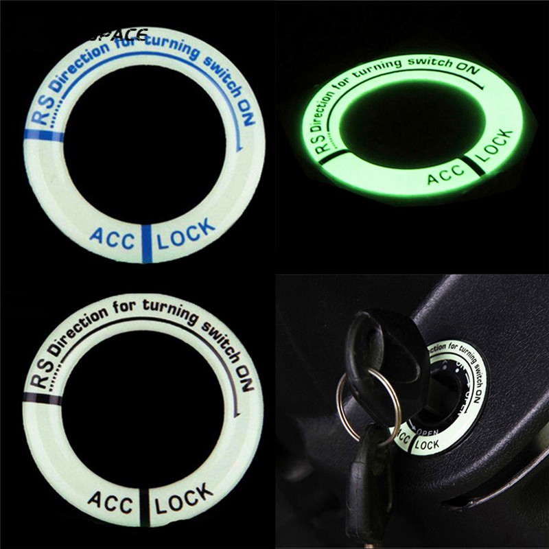 ST Night Vision Light Luminous Ignition Switch Sticker Glow Key Ring ...