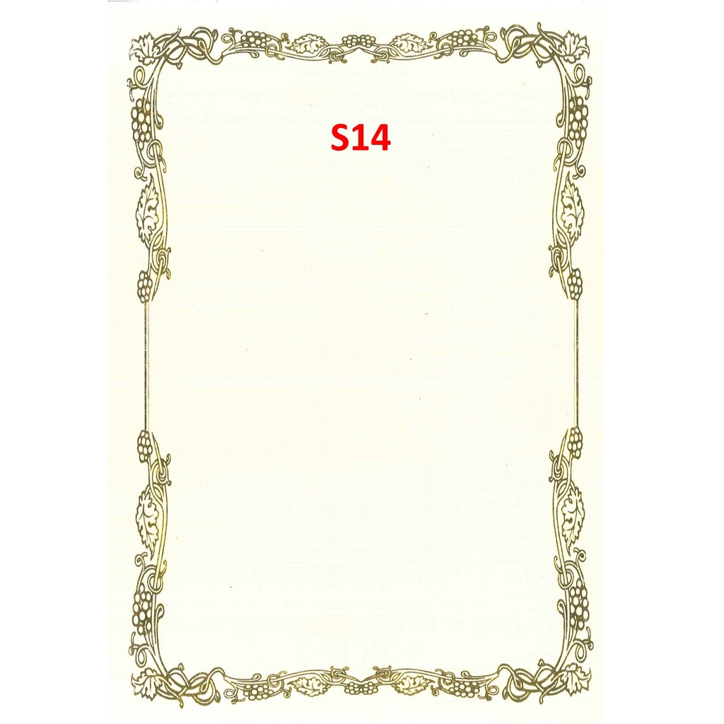A4 Size Kertas Sijil / Certificate Paper with Hot Stamping Border ...
