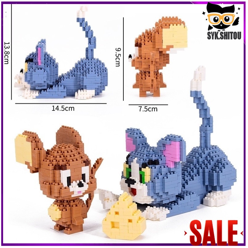 High qualityHC Mini Blocks Cartoon Building Toy Cute Cat Mouse Tom And ...