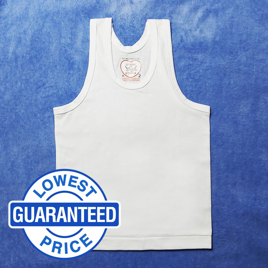 Plain White Cotton Sando Tank Top for Boys Made by Loving Couple set of ...