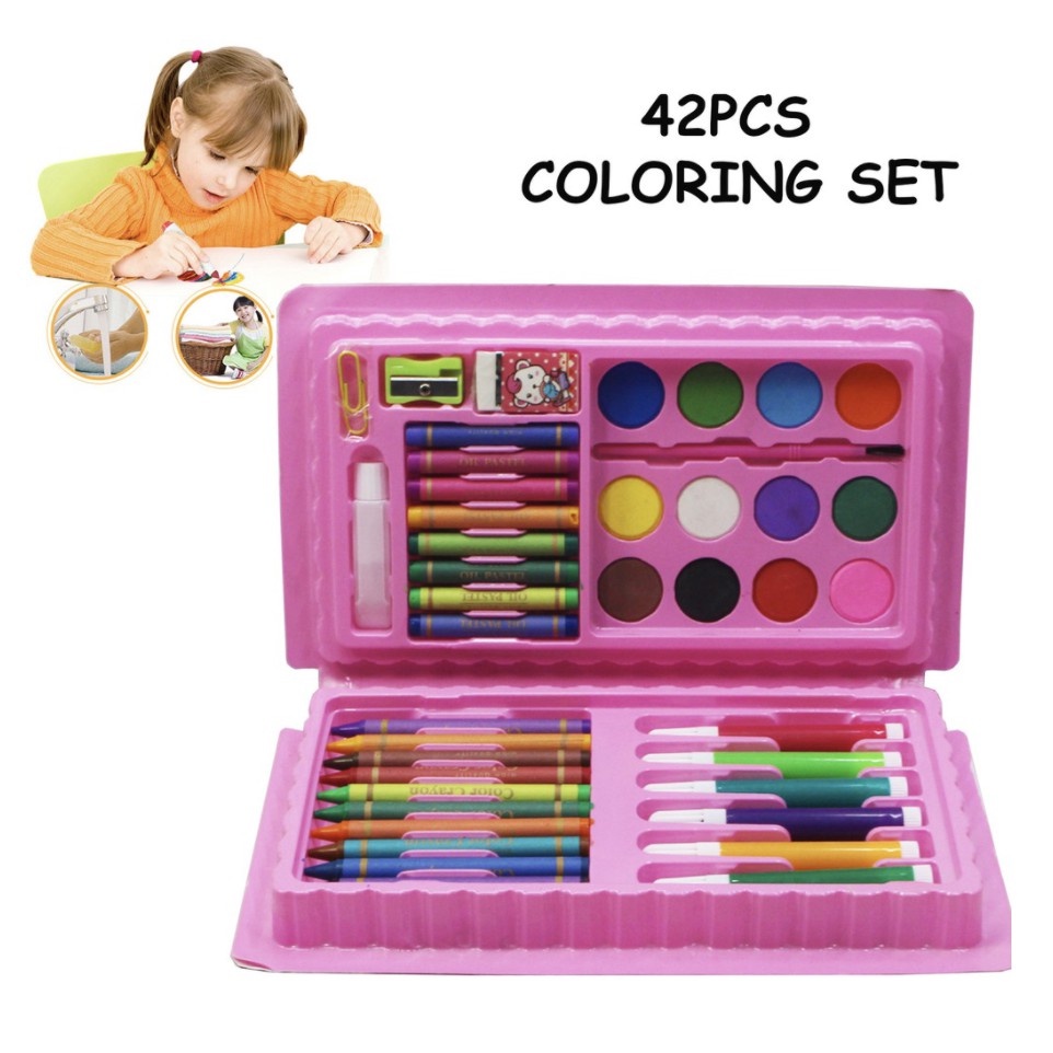 42pcs coloring art set kids painting arts & crafts coloring drawing ...