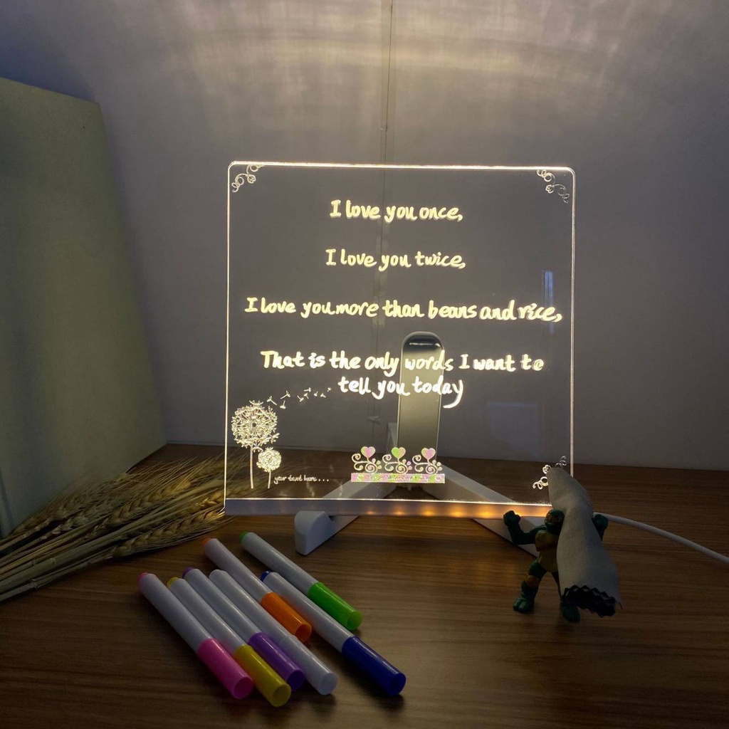 New Led Acrylic Sign Board Lamp Custom Design Writing-Erasable ️With ...