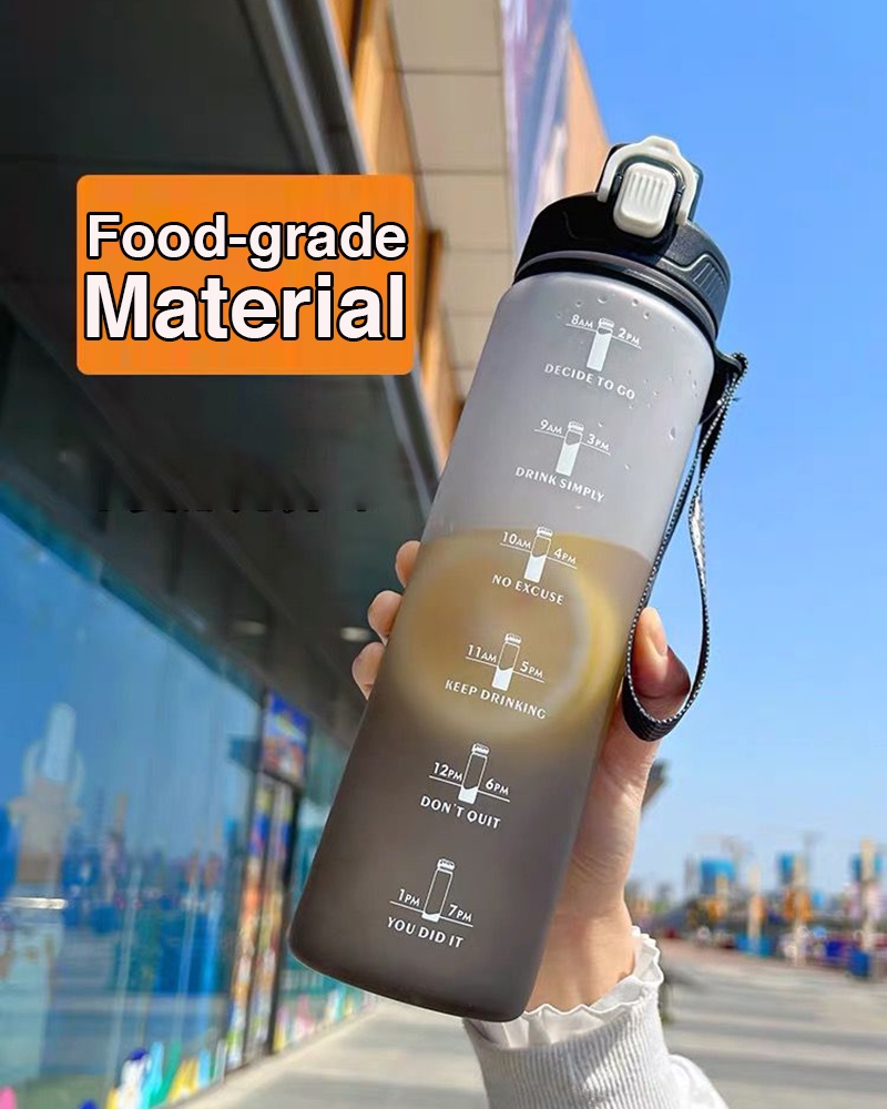 Botol Air Viral 1000ml With Straw 6xGradient Colour 3xFree Water Bottle ...