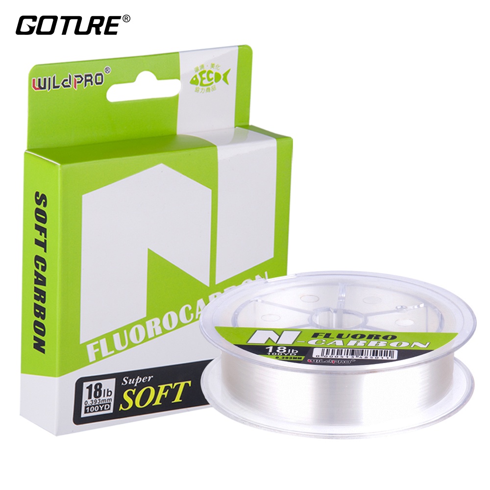 Goture Wildpro Fluorocarbon Fishing Line Fast Sinking 100Yds/91M ...