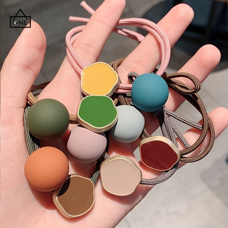 Fashion Ins Morandi Color Hair Tie Head Rope Female Korean Net Red ...
