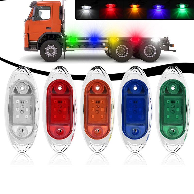 24V 6 LED Truck Side Light Front Light Marker Indicators Lights Lamp ...