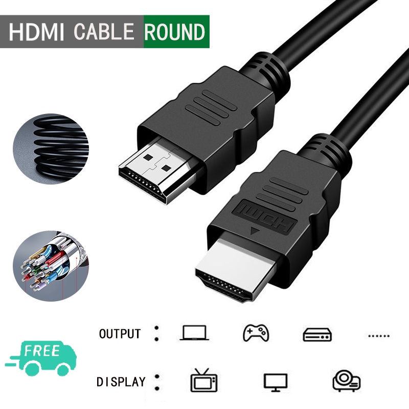 HDMI Cable 4K 1080P 3D HDMI Cable Adapter Compatible Cable High Speed ...