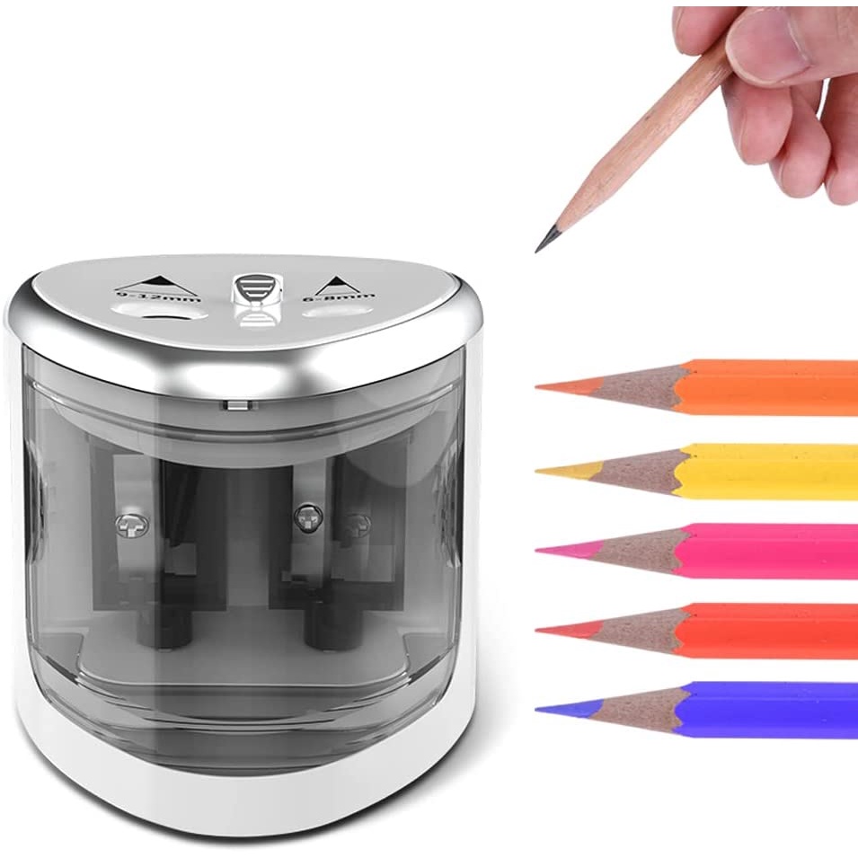 Electric Pencil Sharpener for Colored Pencils, Battery Operated Pencil ...