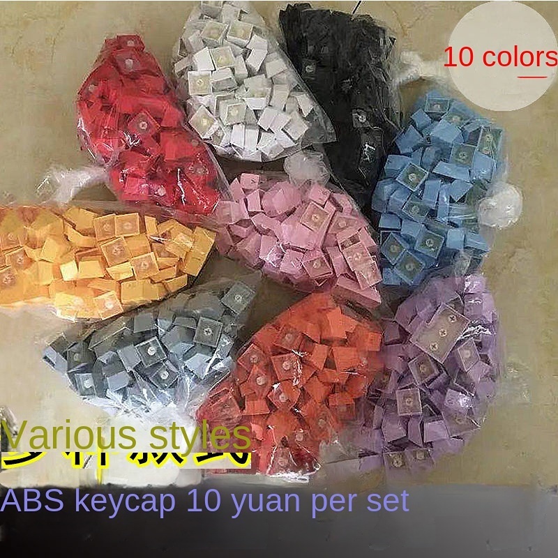 104 key keyboard key cap black and white powder color transmission 87 ...
