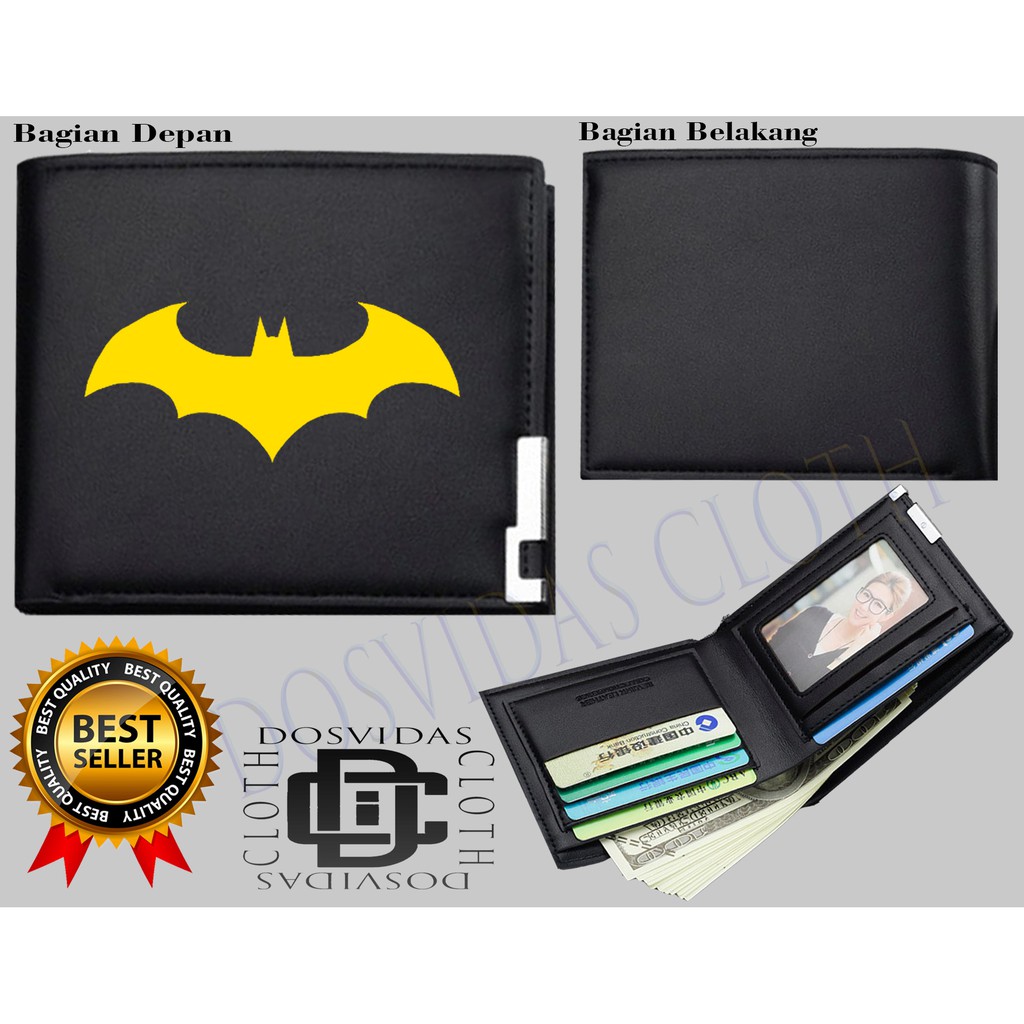 BAT MAN BATMAN Folding Men's Wallet Leather Wallet Men Fashion Letter ...
