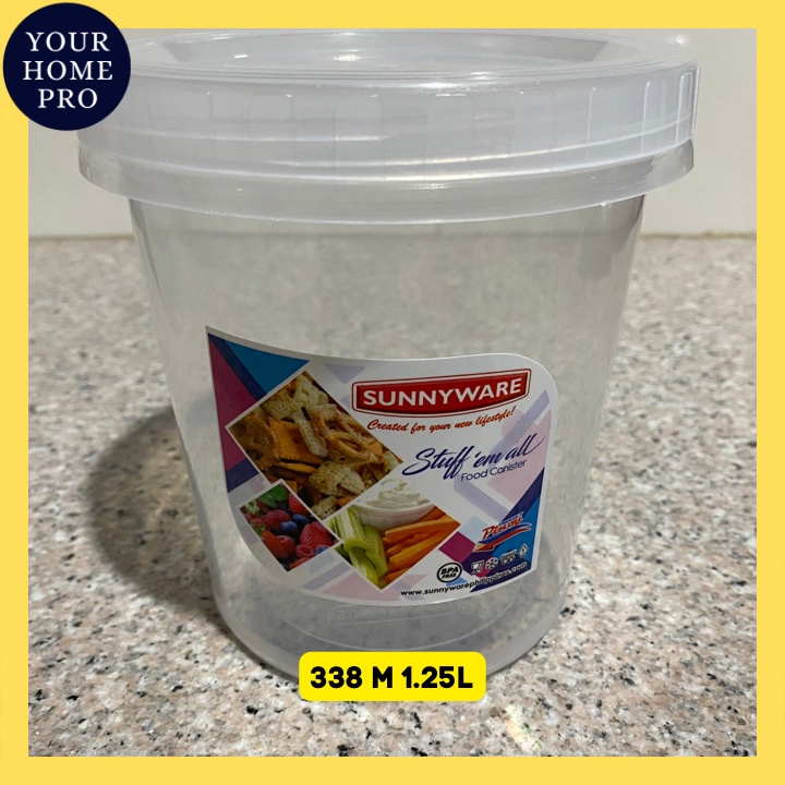 Sunnyware Kliptop Plastic Food Container Canister Milktea Powder Food ...