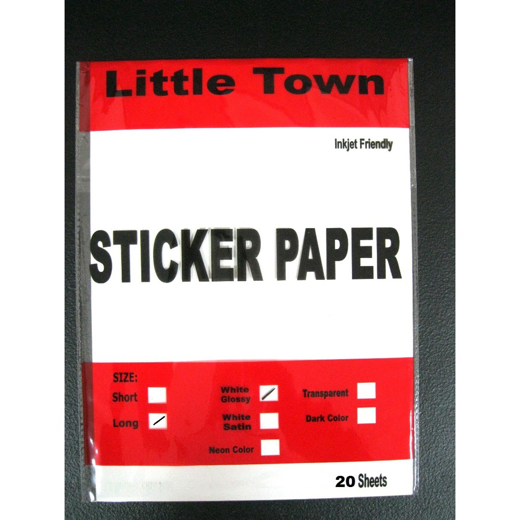 20 Sheets Glossy Sticker Paper Size A4 | Shopee Philippines