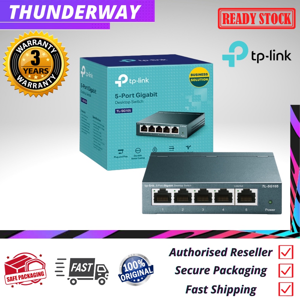 TP-LINK Tl-Sg105 5-Port 10/100/1000mbps Desktop Switch | Shopee Philippines