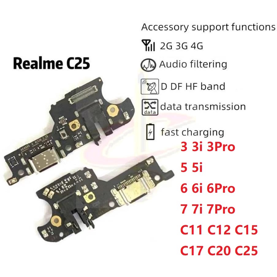 Charging board port for Realme 2 3 5 Pro 6 7 Pro 3i 5i 6i 7i C1 C2 C3 C11 C12 C15 C17 C20 C21 ...