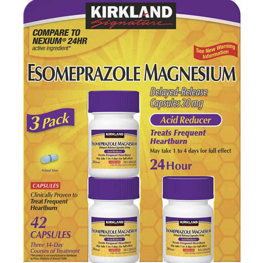 Kirklnd Esom epraz ole 20 mg.,for frequent hrtburn, 14-capsule bottle ...