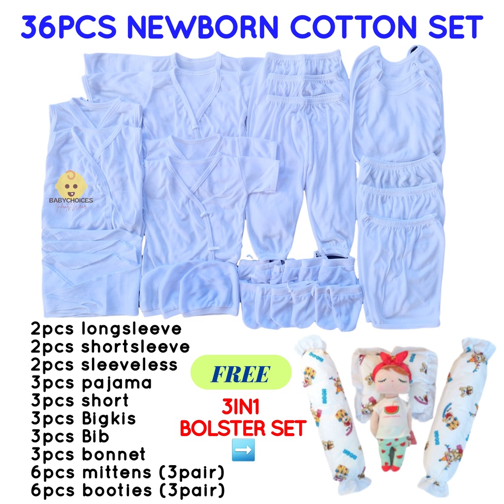 36pcs Cotton Newborn Infant Baby Clothes Set | Barubaruan Set | Plus ...