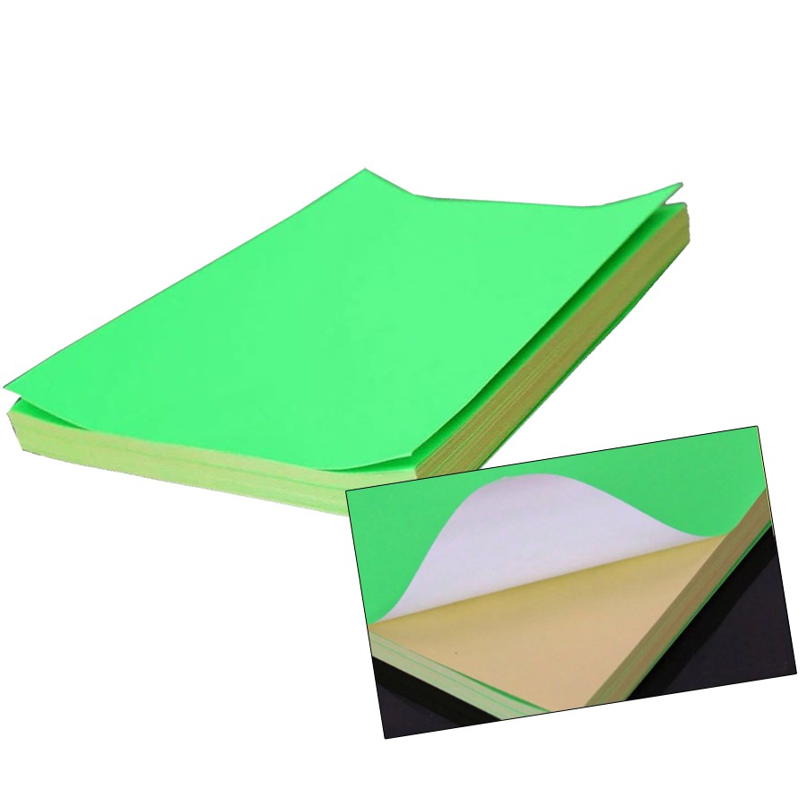 Colorful Adhesive A4 Sticker Paper Label Printing Paper For Inkjet ...