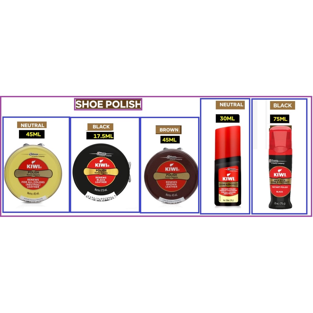 Kiwi Paste Shoe Polish 45ml - Brown/Black/Neutral | Shopee Philippines