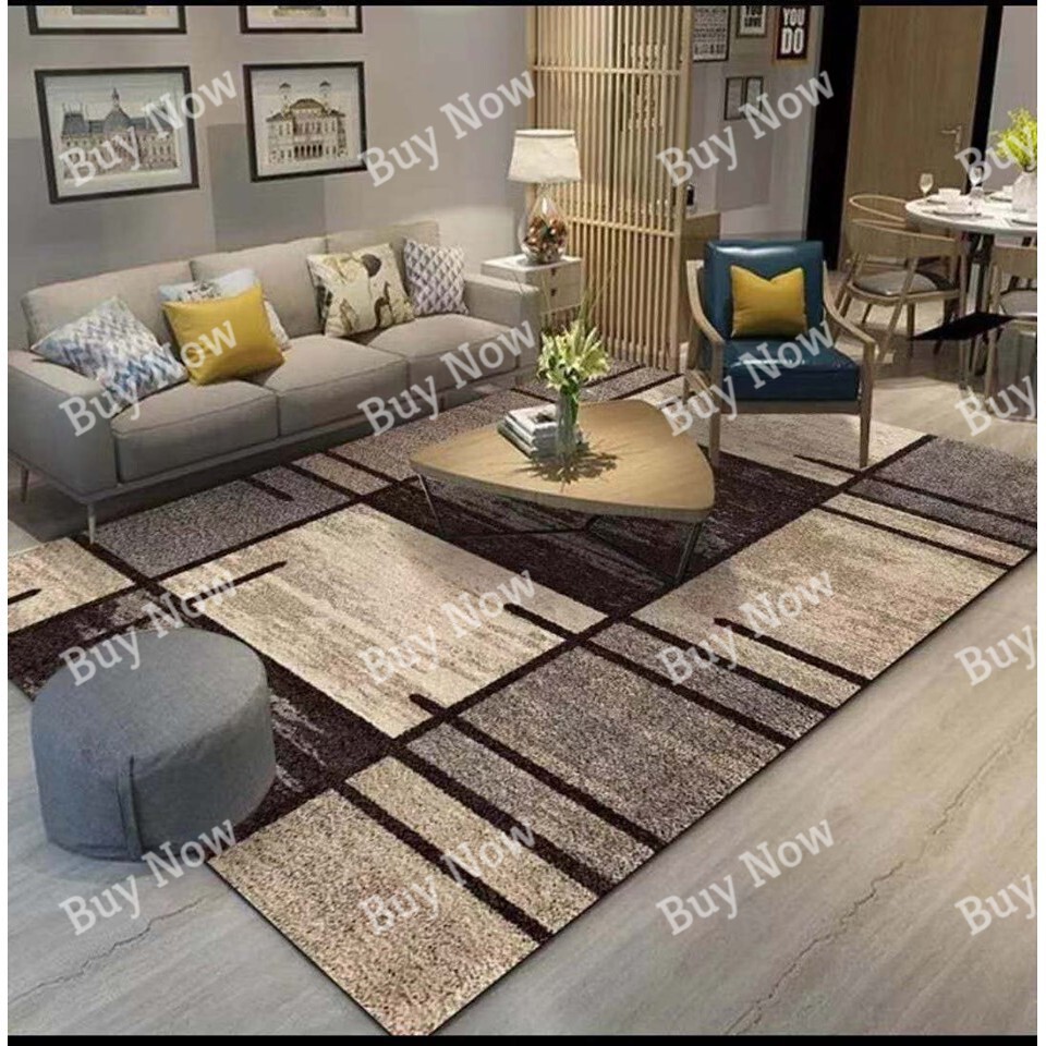 150 x 180 3D Geometric Carpet Comfortable Lounge Area Rectangular ...