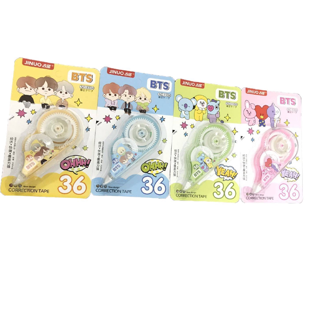 MZW Cute Cartoon BTS BT21 Correction Tape Stationery School Office ...
