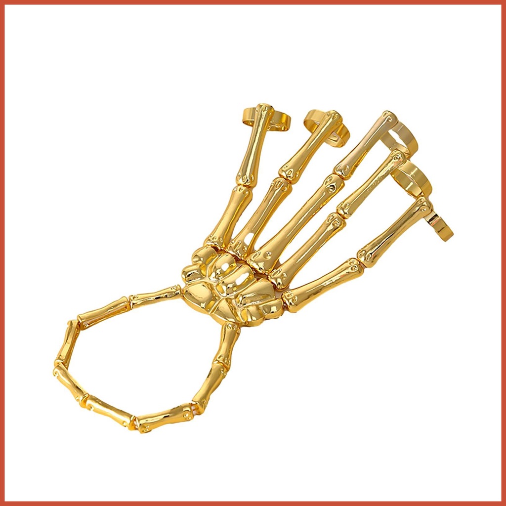 Skeleton Hand Bracelet Halloween Skull Ring Bracelet Gothic Accessories ...