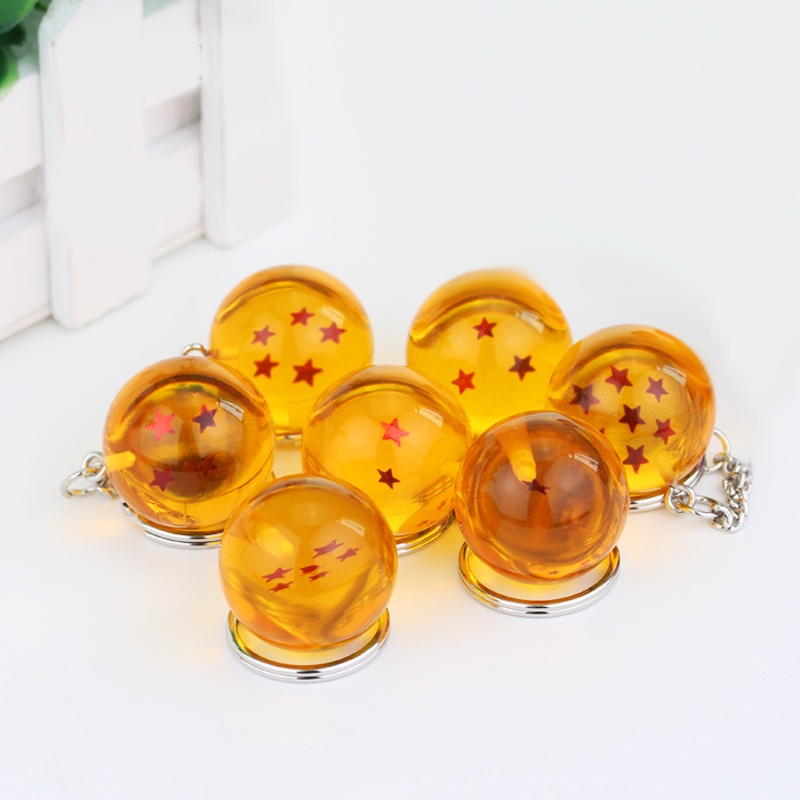 Japanese Cartoons Anime Dragon Ball Z Keychains 1-7 Stars Balls keyring ...