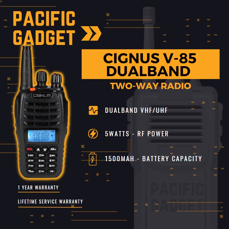Cignus V-85 DUAL BAND VHF UHF Portable Two Way Radio | Shopee Philippines