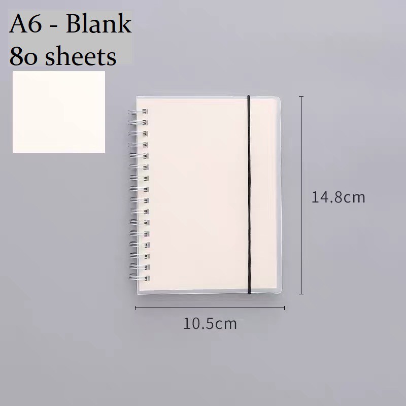 A6/A5/B5 Basic Spiral GRID/DOTTED/BLANK/LINED notebook with pp cover ...