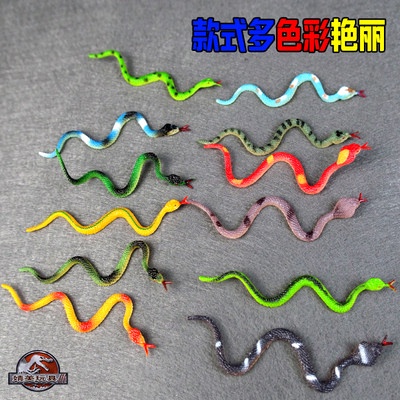 Simulation cute little snake model toy amphibious reptile soft plastic ...