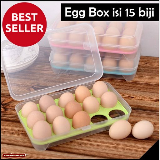 15 Hole Separated Egg Box (Box with special egg divider) | Shopee ...