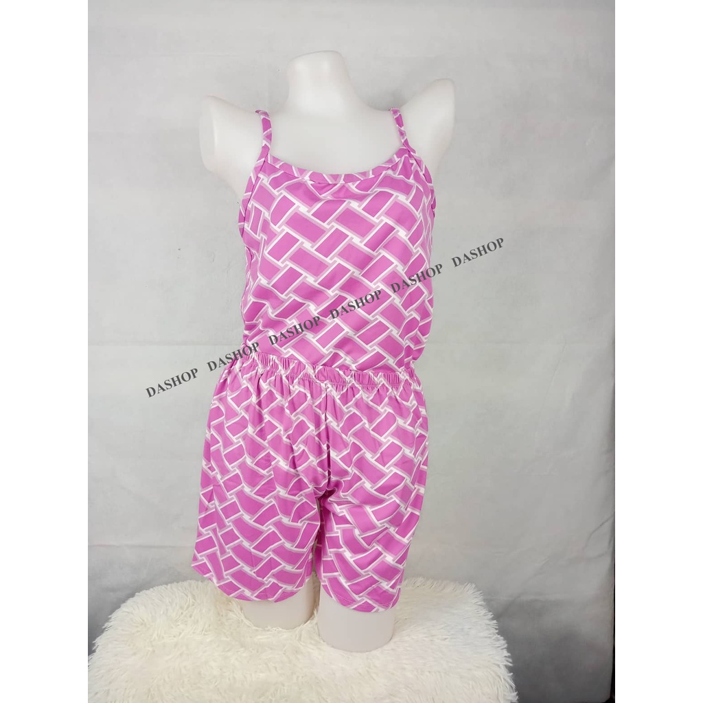 DASHOP PLUS SIZE SPAG STRAP | SLEEVELESS PAMBAHAY TERNO SHORTS FITS UP TO XL | Shopee Philippines