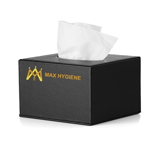 Pop Up Tissue Dispenser - Black Color/ Table Tissue Box / Leather Cube ...