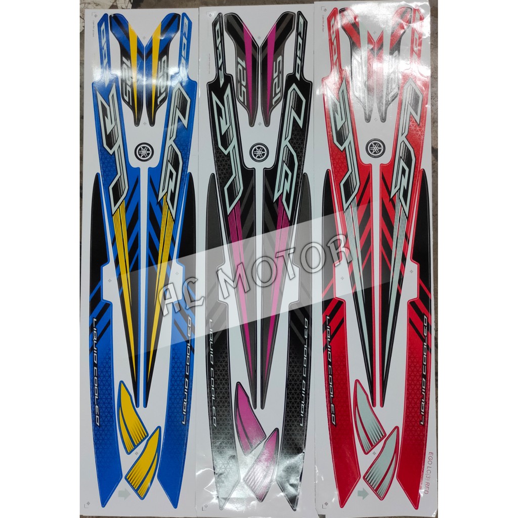YAMAHA EGO LC (Fi) BODY STICKER (3) STRIPE BODY STICKER | Shopee Philippines