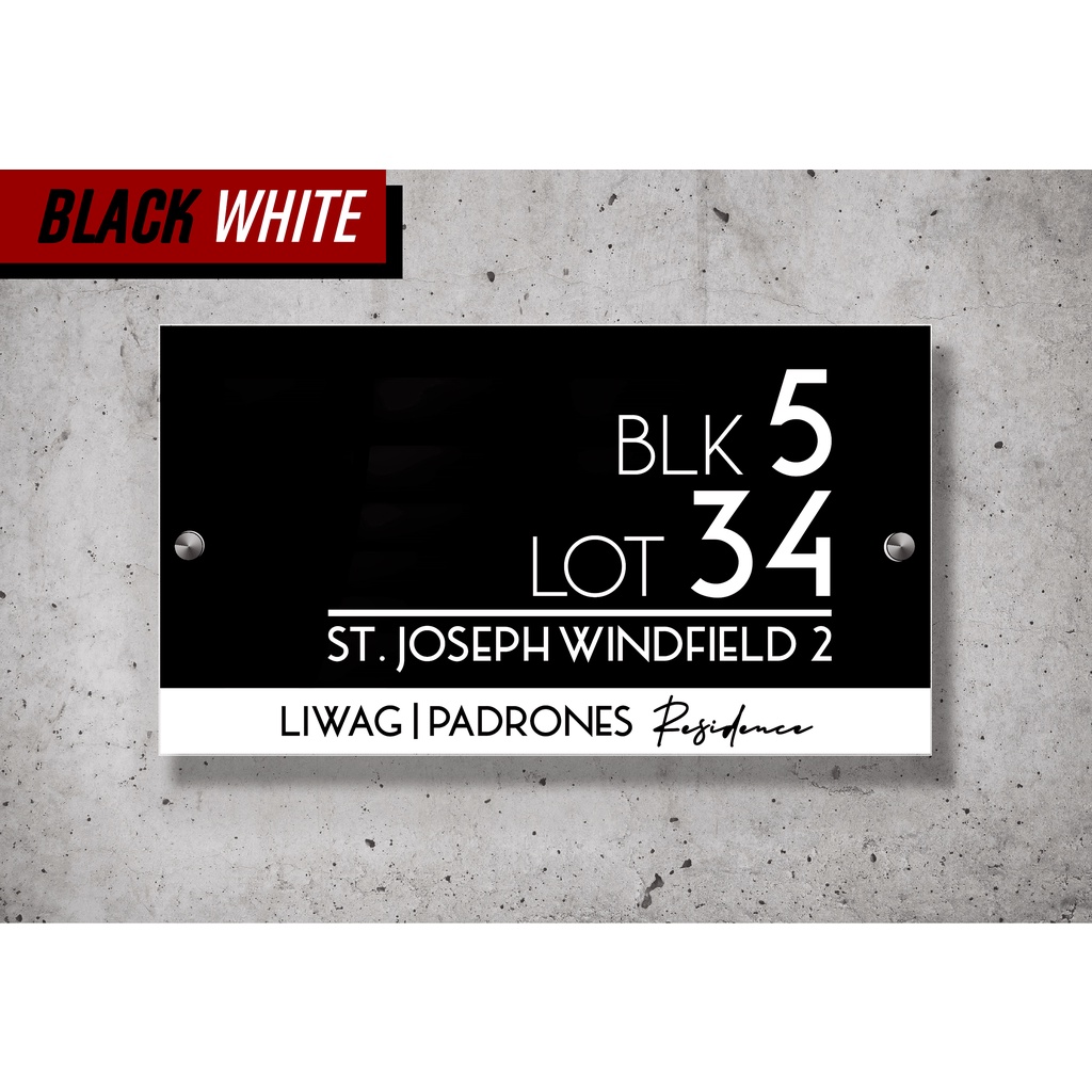 ADDRESS PLATE LANDSCAPE 9X5" 3mm, House Address Plate, Home Address ...