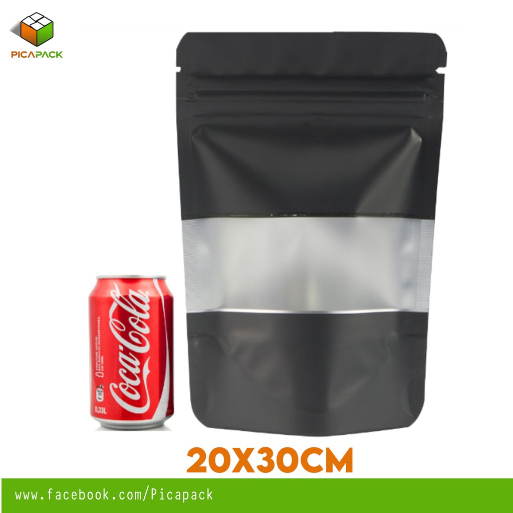 100 PCS Glossy Black Stand Up Pouch with ziplock Resealable pouch Matte ...