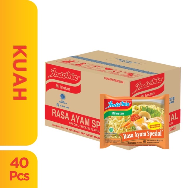 Indomie Kuah 1 Special Chicken Box / Chicken Broth 1 Carton Contents 40 ...