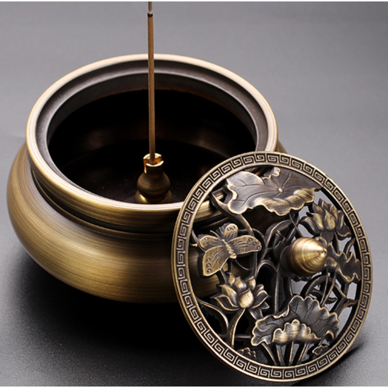 Metal Incense Burner Vintage Incense Stick Holder Chinese Incense Stick ...