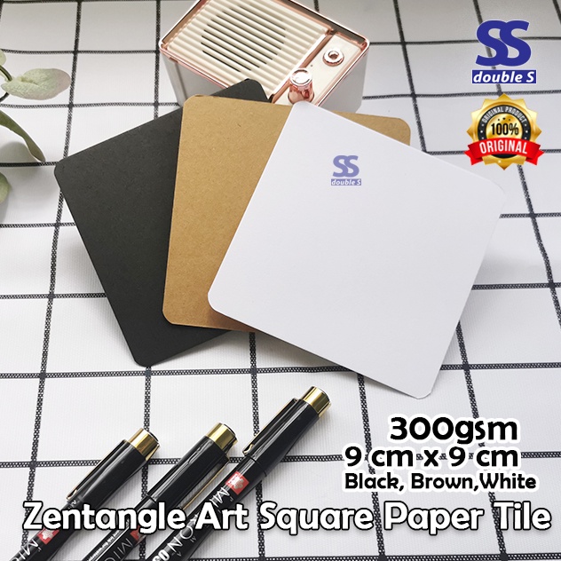 Zentangle Square Tile/Triangular Zentangle Art Paper/9cmX9cm/10pcs ...