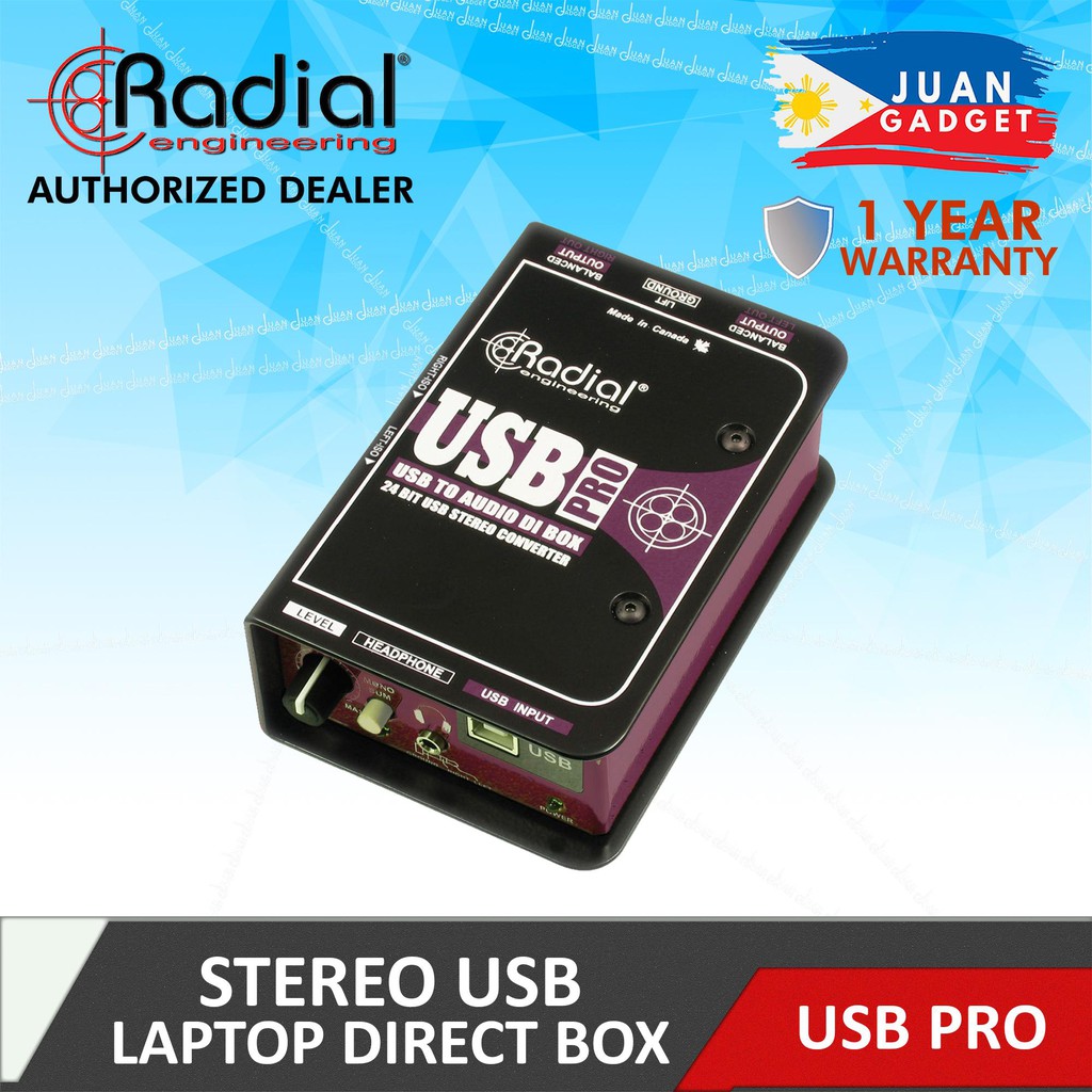 Radial Engineering USB-Pro Stereo USB Laptop DI | JG Superstore ...