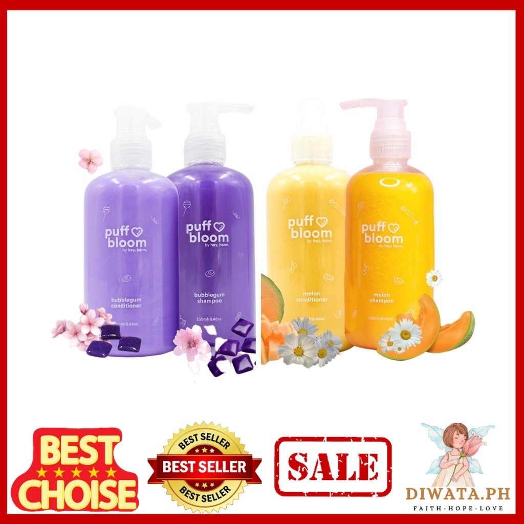 Puff and Bloom Shampoo & Conditioner in Melon and Bubblegum Puff ...