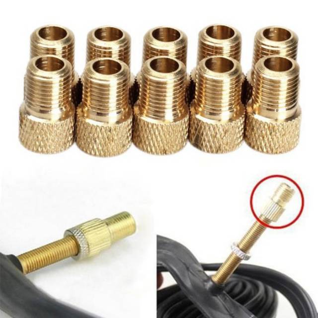 Presta to Schrader Converter Adapter fixie racing tire hubcap valve ...