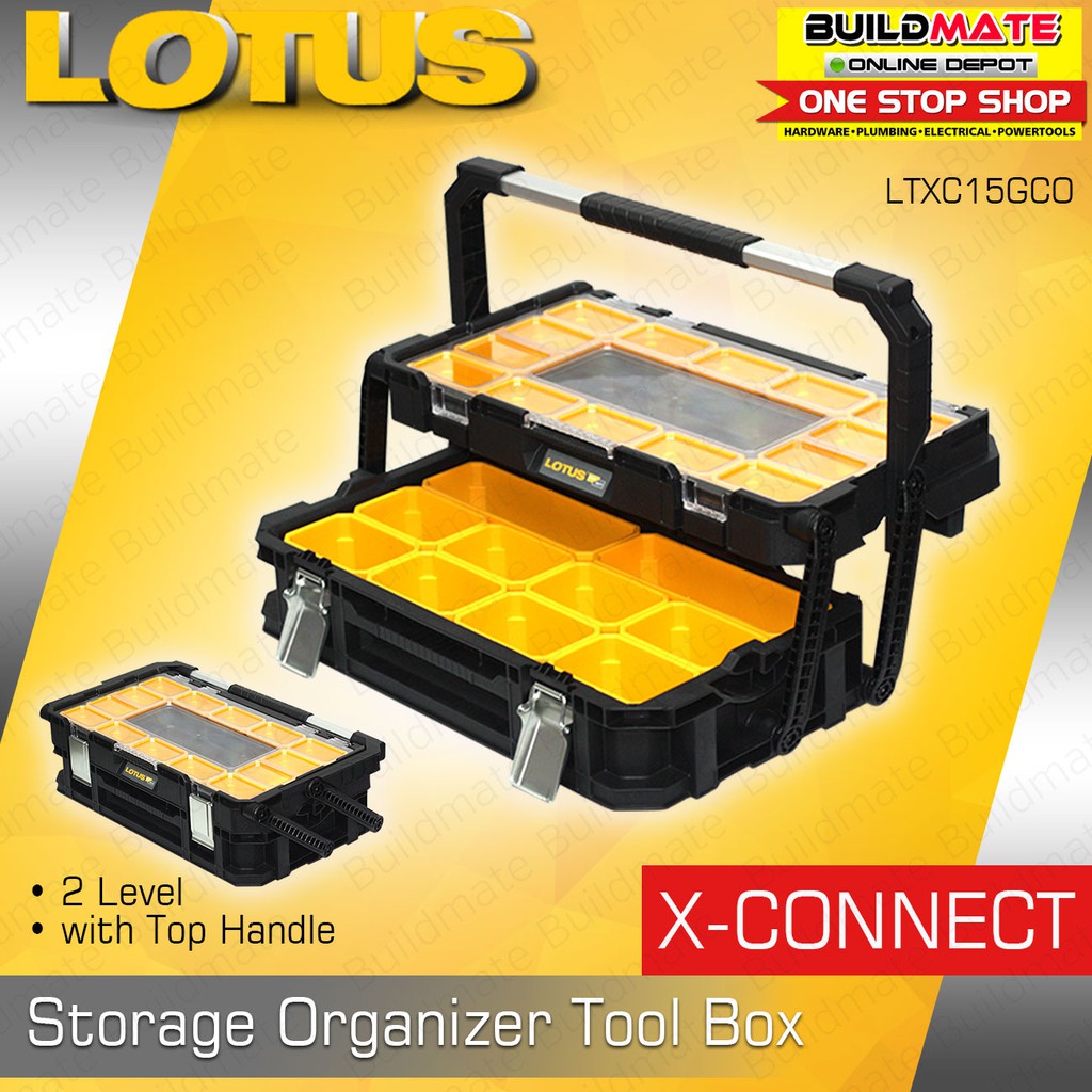 BUILDMATE Lotus X-Connect Cantilever Tools Organizer Storage Toolbox 2 ...