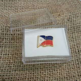Philippine Flag Collar Pin with Acrylic Case (PINSML) | Shopee Philippines