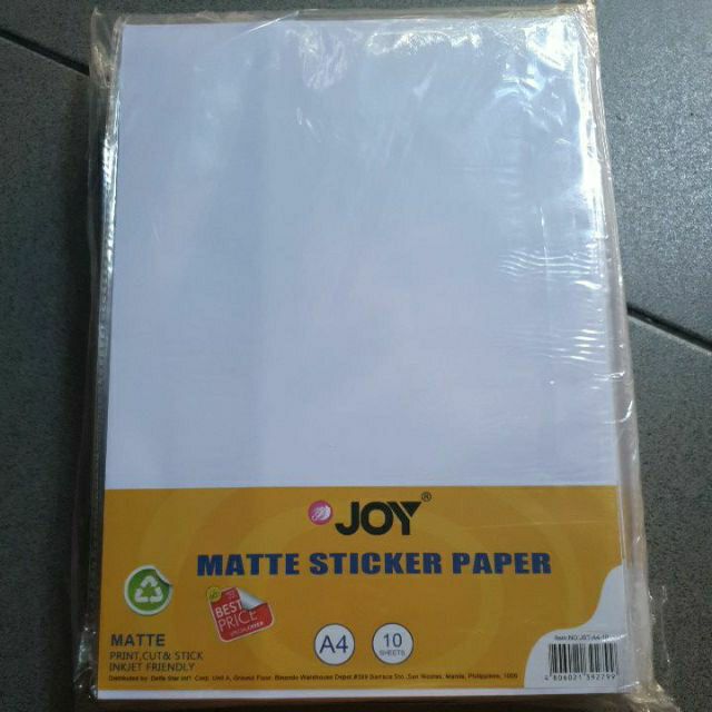 100pcs JOY Sticker Paper Matte Glossy | Shopee Philippines
