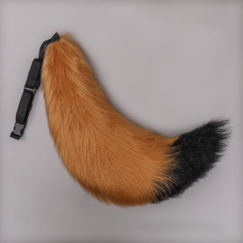 Long-haired fox tail cos ear beast ear cosplayJK tail simulation tail ...