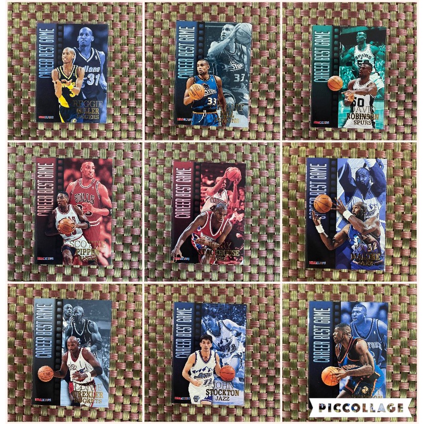 1997 NBA HOOPS CAREER BEST GAME NBA CARD SET - JORDAN, PIPPEN, RODMAN ...